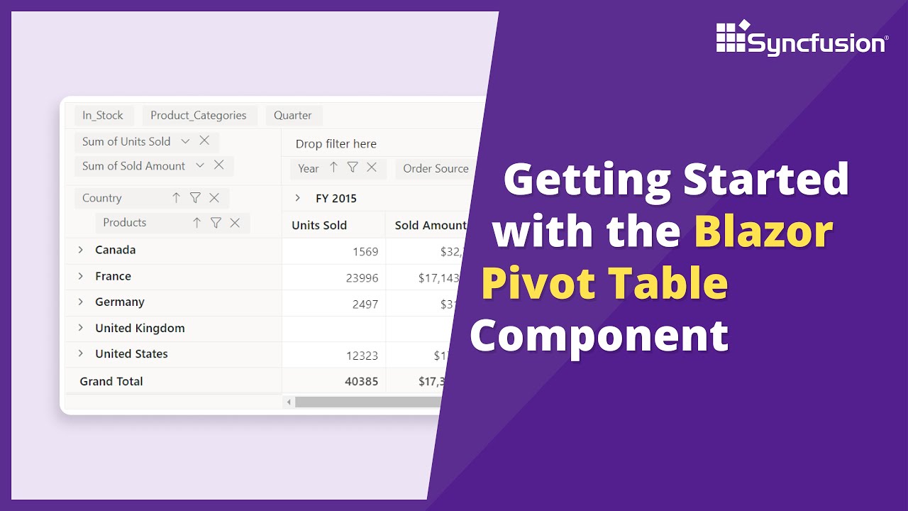 How to Get Started with the Blazor Pivot Table Component