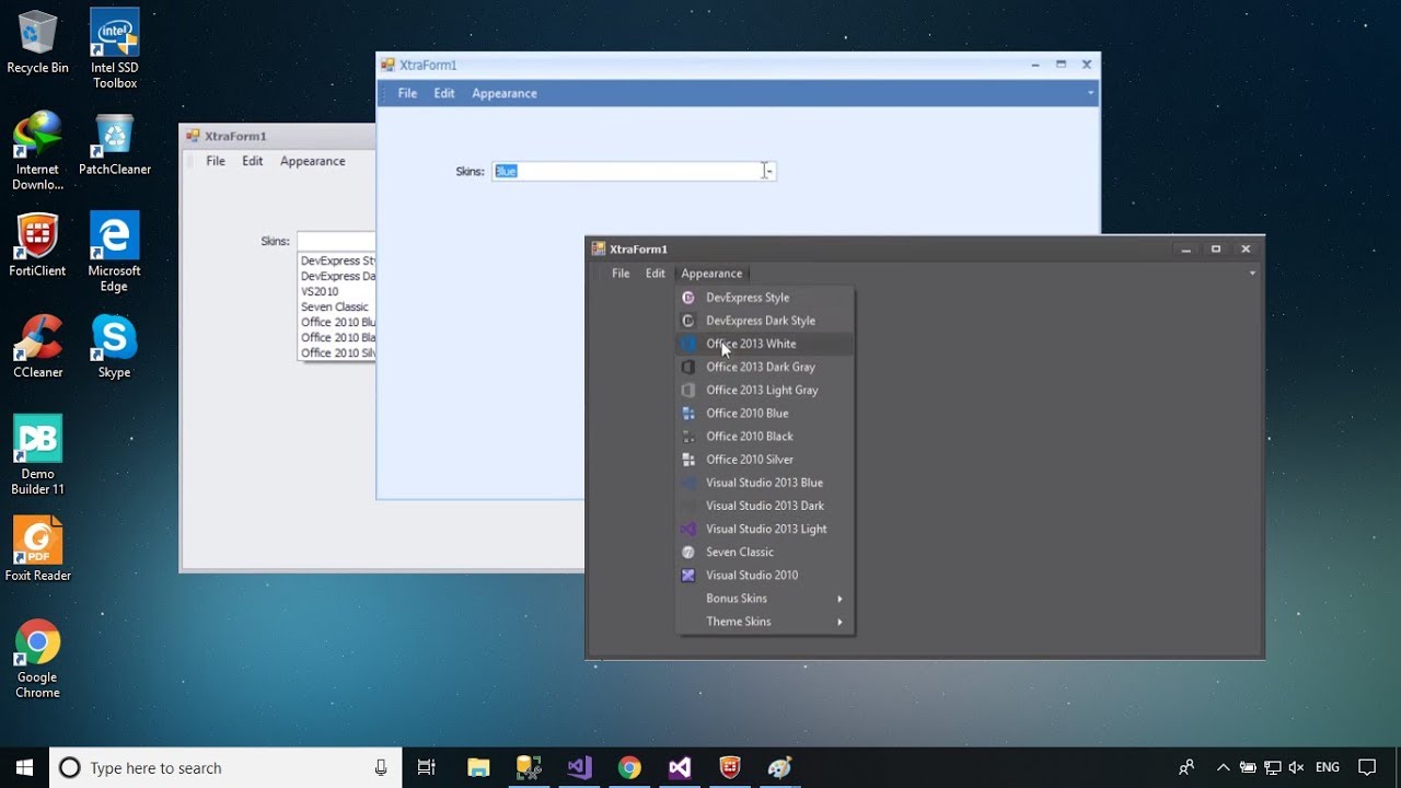 DevExpress Tutorial - Themes/Skins | FoxLearn