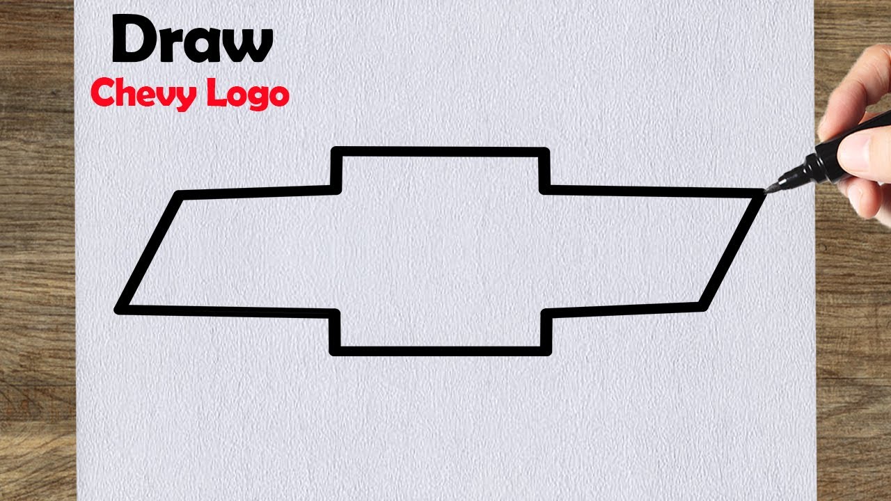 Chevy Logo Drawing | How To Draw A Chevrolet Chevy Logo Very Step By Step