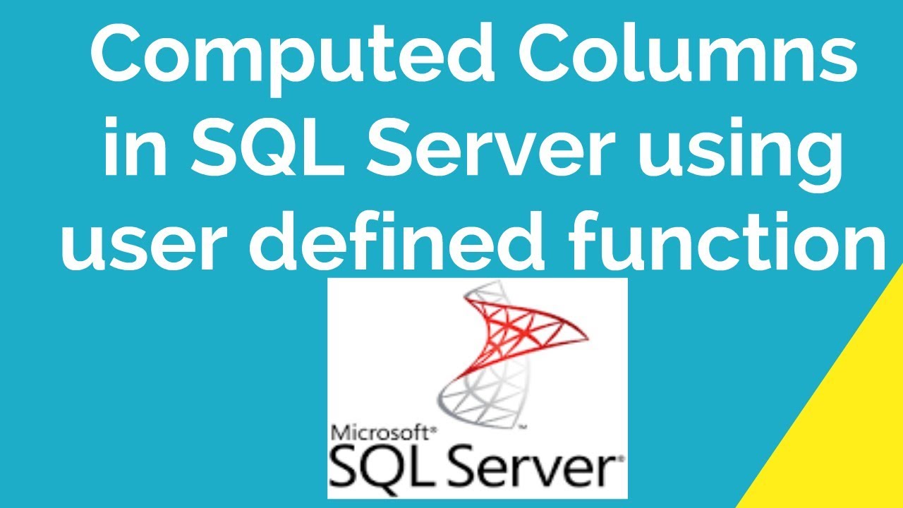 Computed Columns in SQL Server using user defined function