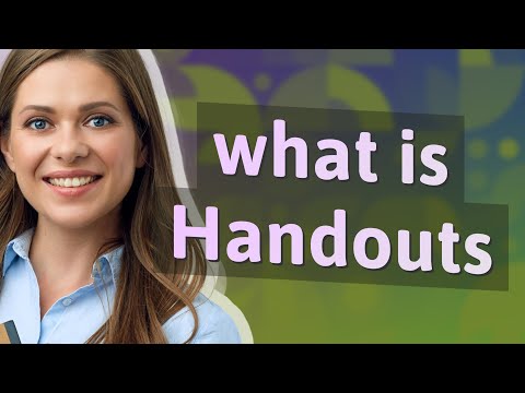 Handouts | meaning of Handouts