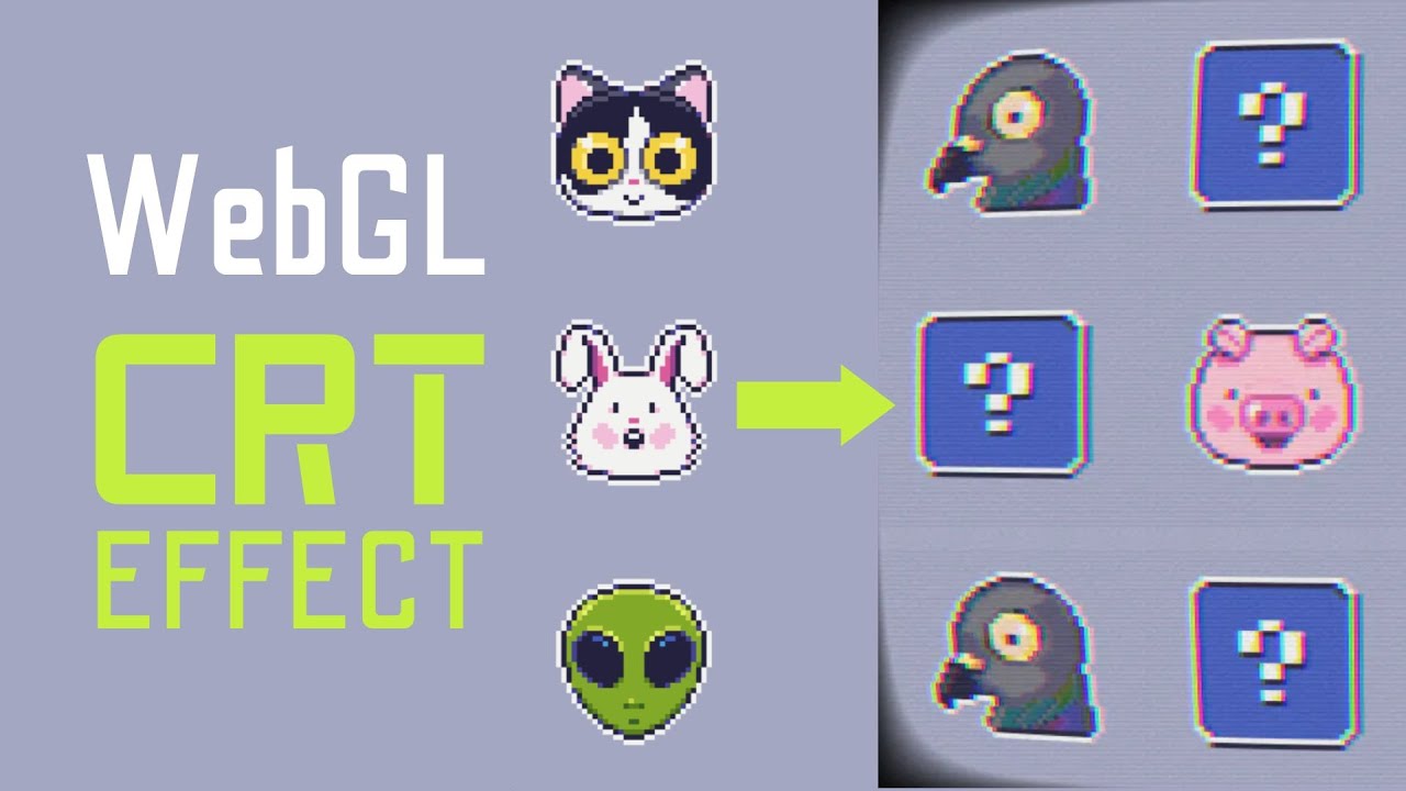WebGL Post Processing  02 - CRT effect shader