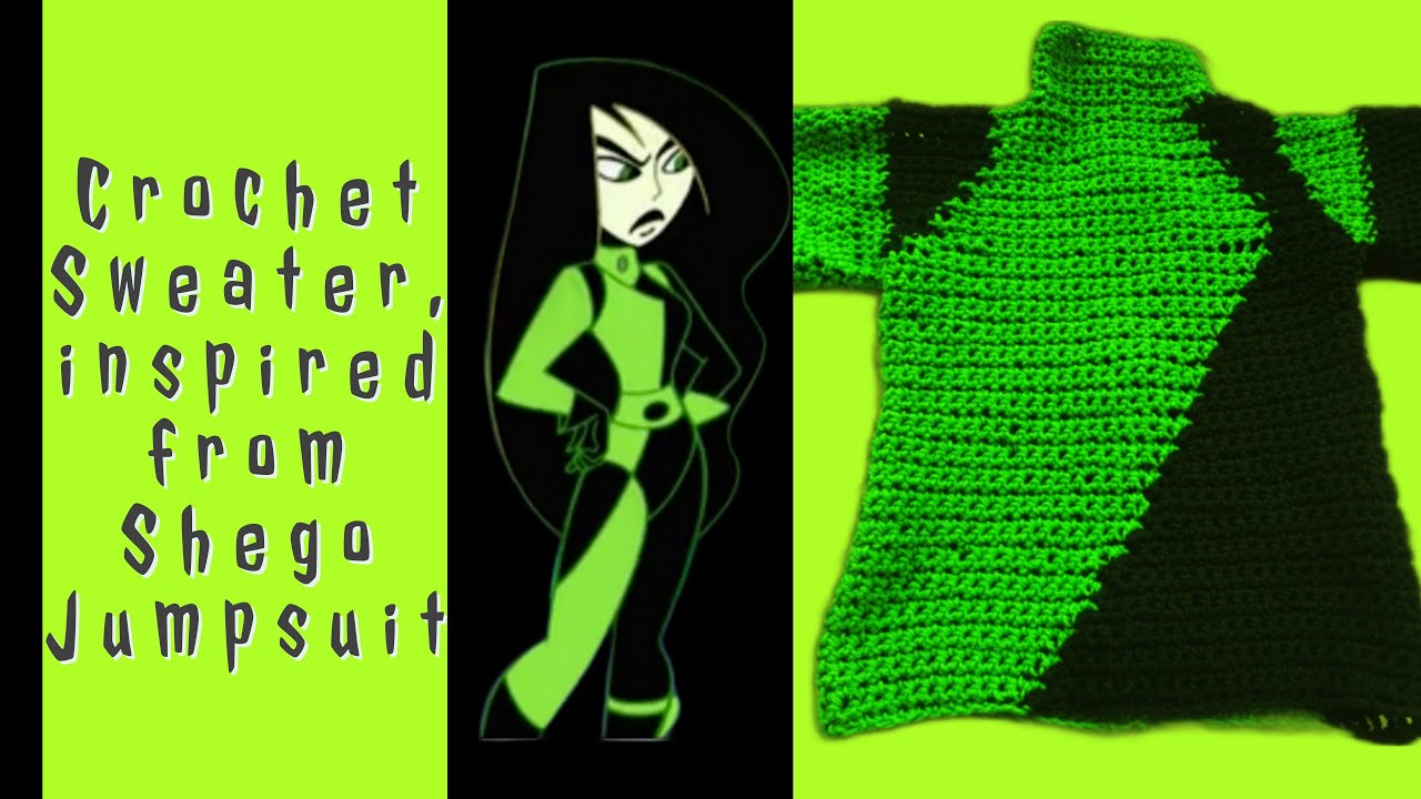 Shego Cosplay (Crochet Sweater) For Women & kids | Tutorial