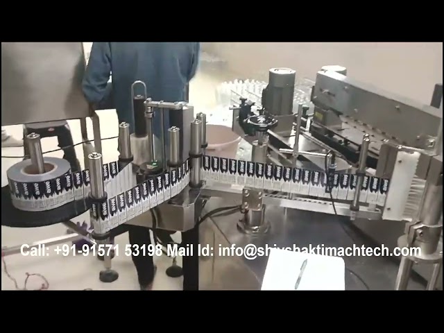Single Side Sticker Labeling Machine - 90 Bpm water Bottle Sticker ...