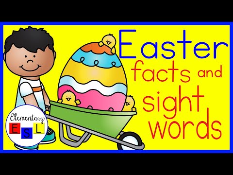 Learn about Easter AND practice sight words! Easter facts for kids with high frequency word practice