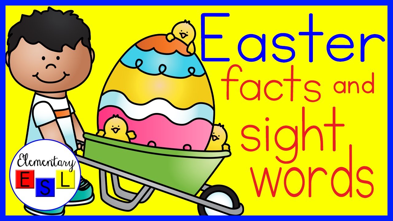 Learn about Easter AND practice sight words! Easter facts for kids with high frequency word practice
