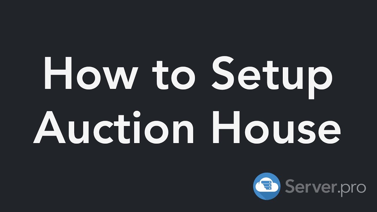 How to Setup AuctionHouse - Minecraft Java