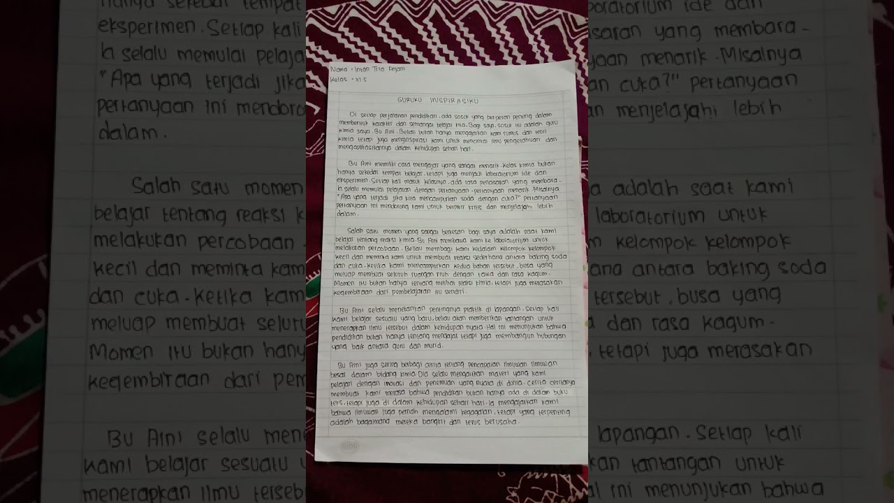 tugas menulis cerita bertema 
