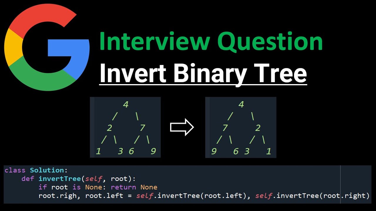Invert Binary Tree - Recursion Solution - Python