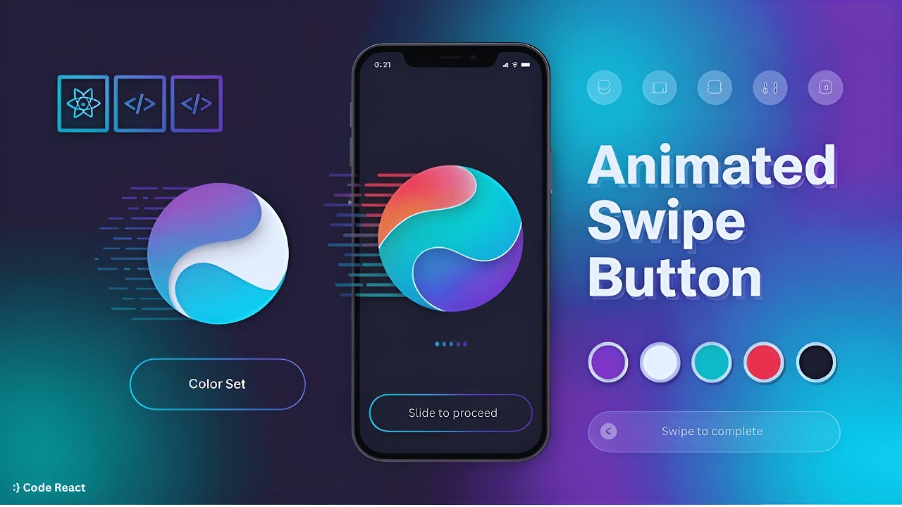 React Native Custom Animated Swipe Button | Gradient & Single Color Customization!