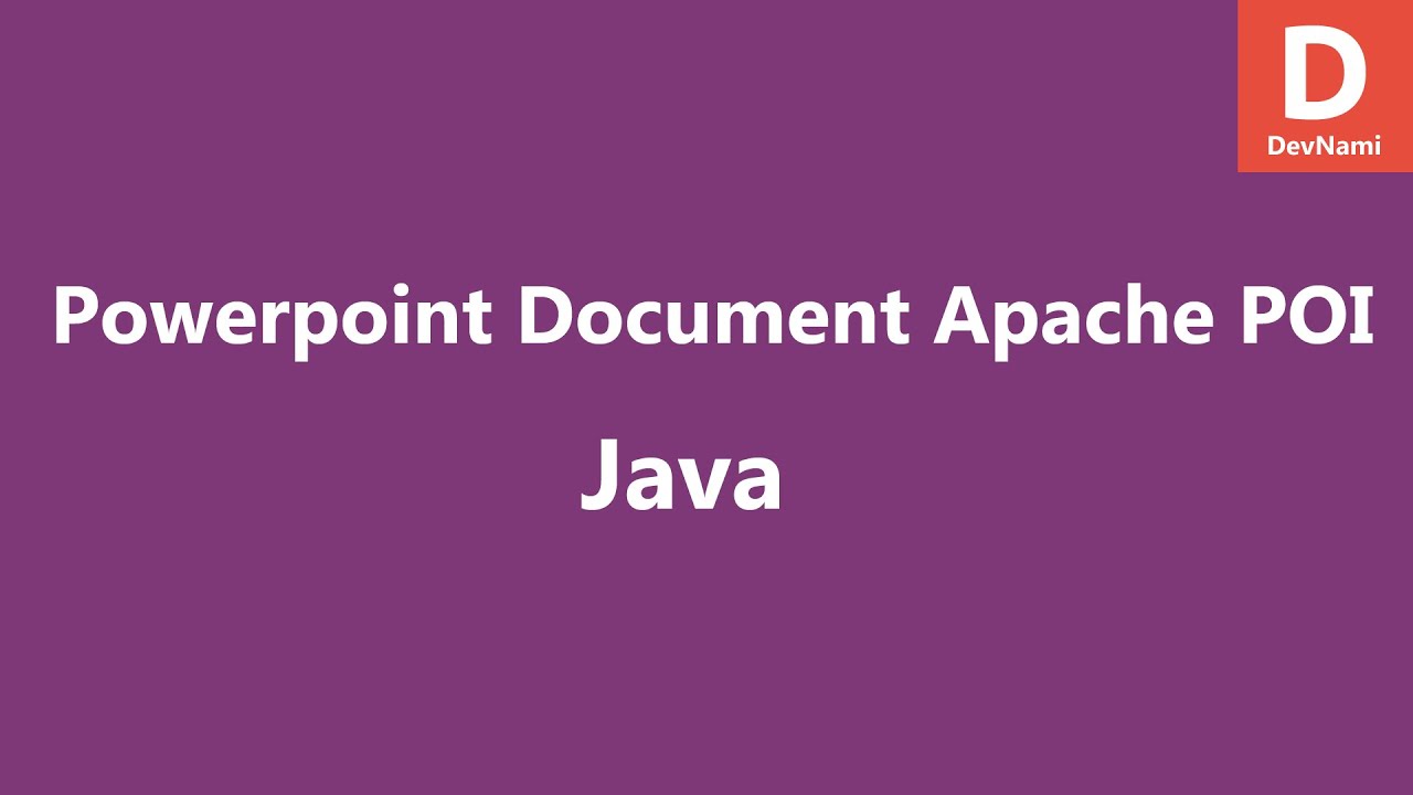 Create Powerpoint File Java Apache POI