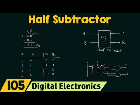 Half Subtractor Video Lecture - Digital Electronics - Electrical ...