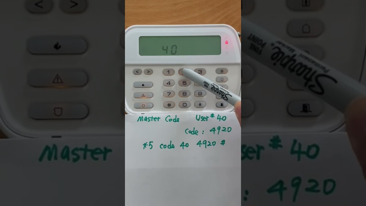 DSC PC1832 master code code