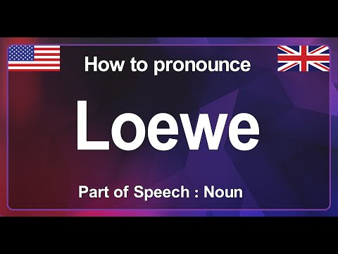 LOEWE BRAND PRONUNCIATION [ a Spanish luxury fashion accessories], HOW TO PRONOUNCE LOEWE IN ENGLISH
