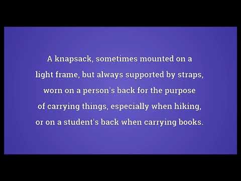 Backpack Meaning