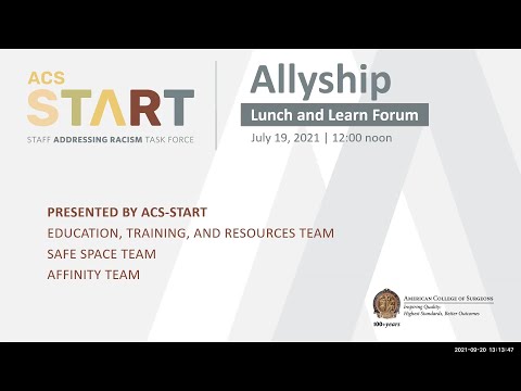 Allyship Lunch and Learn | ACS-START | ACS