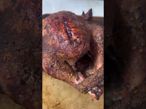 Try this Smoked Jerk Turkey l! It’s SUPER tender and juicy! #turkey #thanksgiving #recipes #food