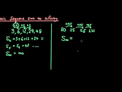 Sequences and series lesson 5 - Geometric sequence sum to infinity