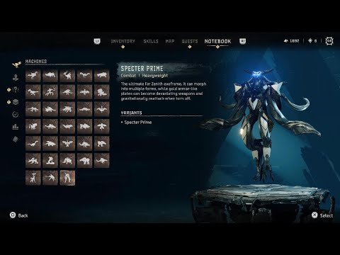 Horizon Forbidden West: Machine Catalogue (All Machines)
