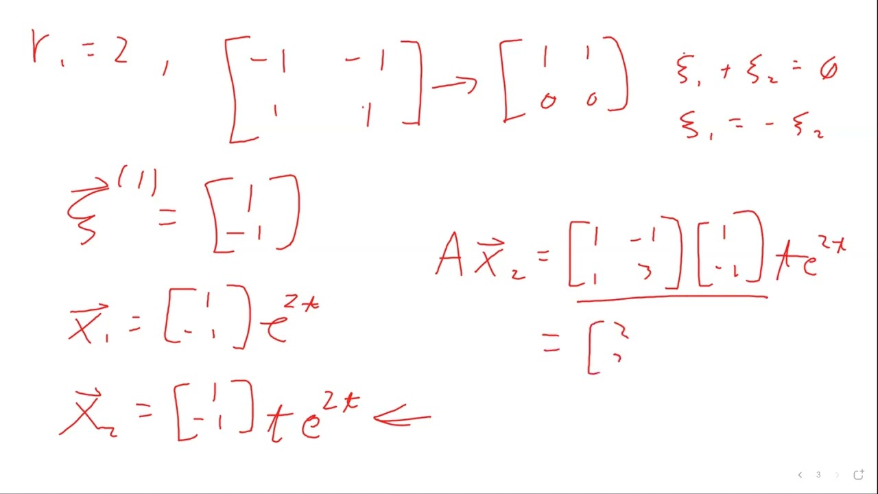 Math 261 - 7.8 - Repeated Eigenvalues