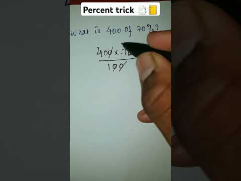 What is 400 of 70% percent trick #shorts #maths