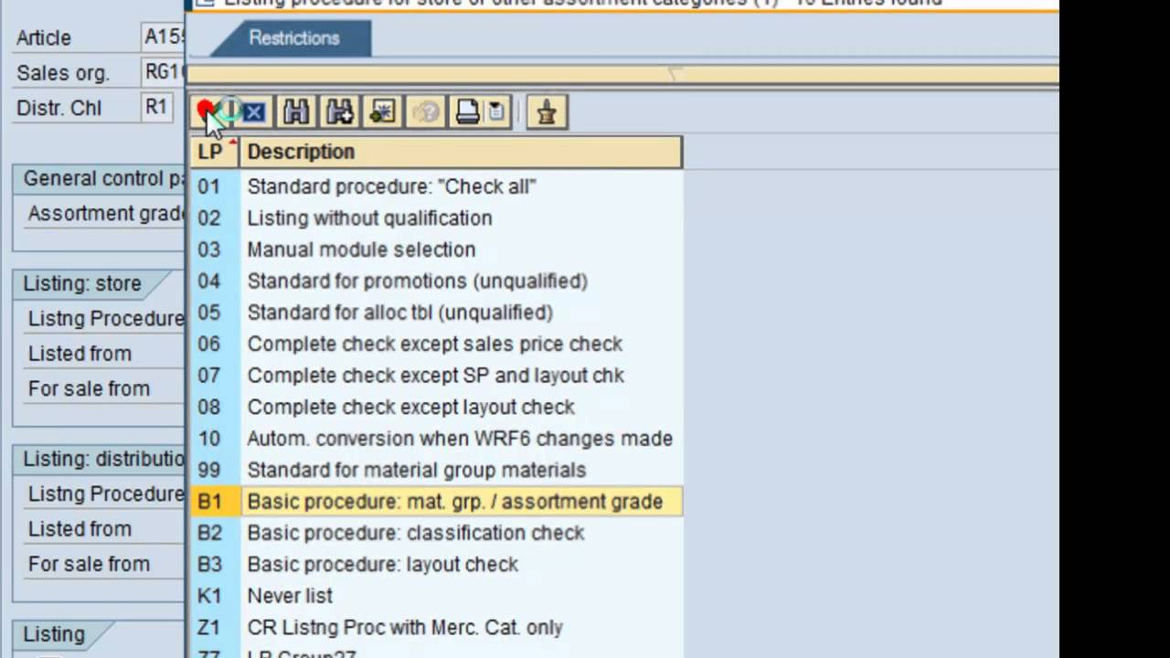 Create Retail Article Listing