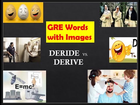DERIDE Meaning| DERIVE Meaning | confusing GRE words with images | gre vocabulary