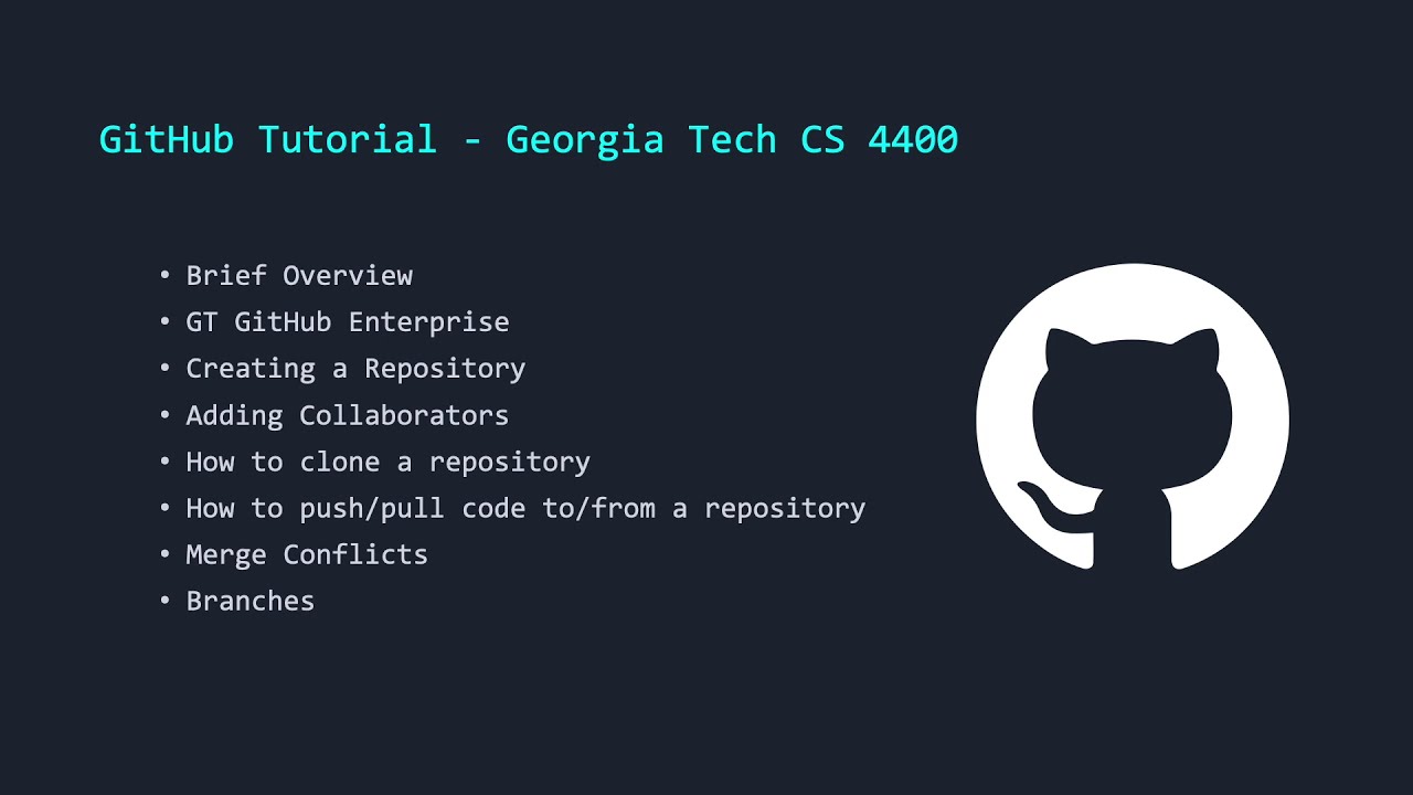Georgia Tech CS4400 GitHub Tutorial