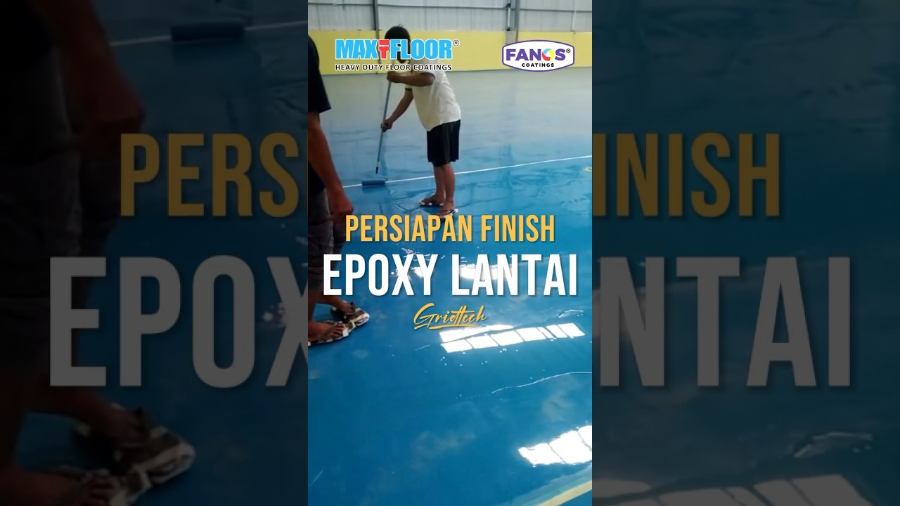 Persiapan finish epoxy lantai gridtech by  Fanos Asia  #catepoxy #epoxy #epoxyfloor #viral #floor