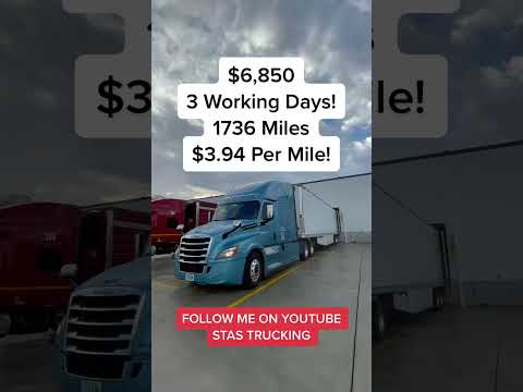 High-Earning Trucking: $6,850 in 3 Days, $3.94 Per Mile!#trucking #truckdriver #money