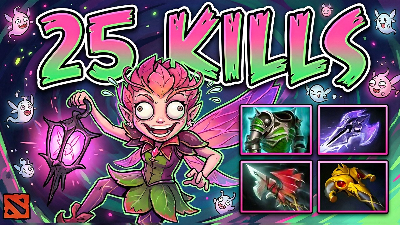 25 Kills Dark Willow !! Dark Willow Dota 2 Carry Support Combo Offlane Gameplay 7.41