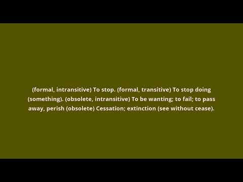 what is the meaning of cease