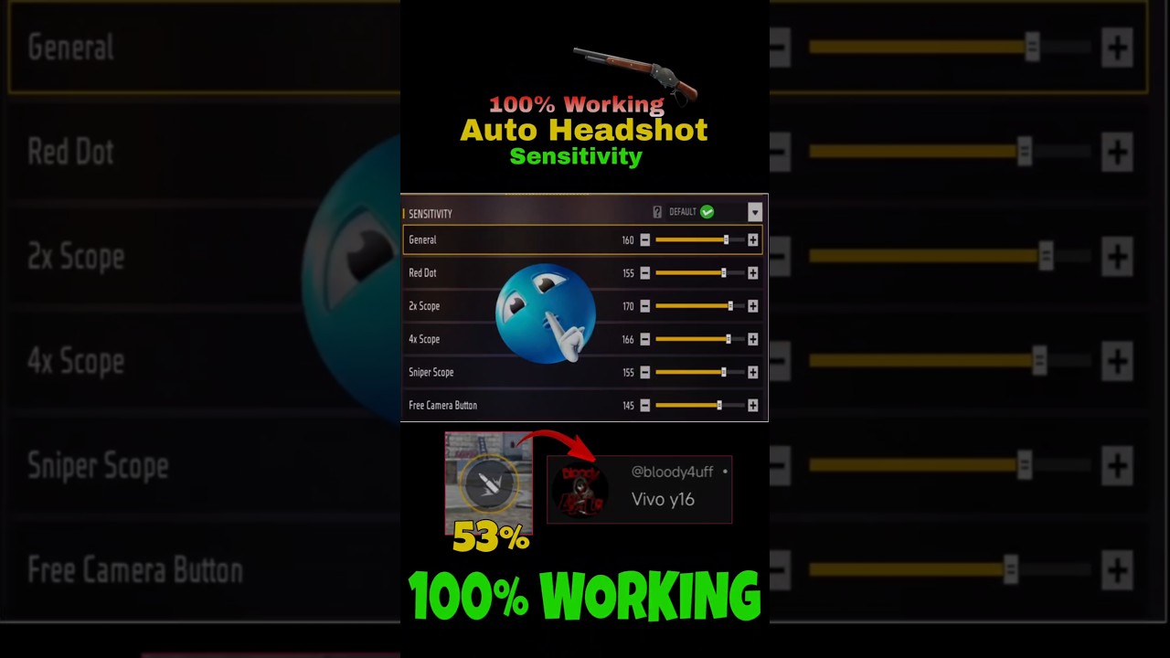 New Settings ⚙️| Vivo Y16 📲 Sensi + Dpi || 2025 Free Fire ⚡ Highlights