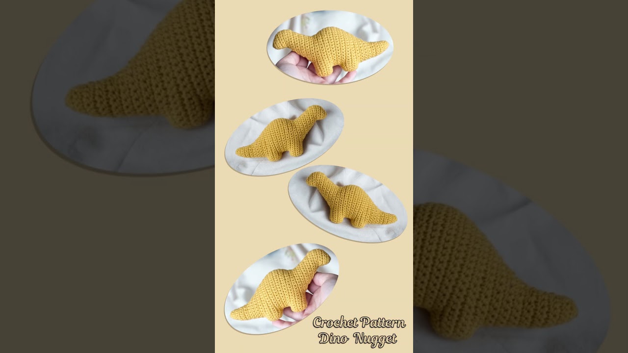 Crochet Pattern Dino Nugget Link below