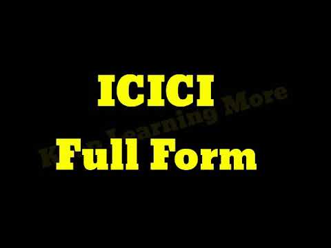 ICICI Full Form