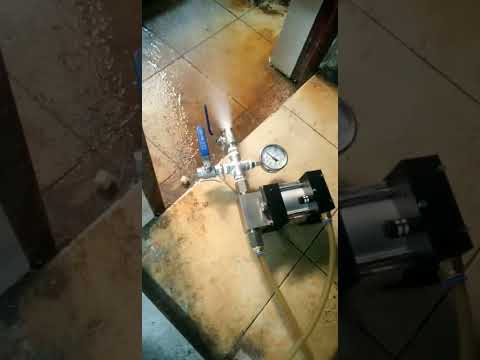 Mini High Pressure Liquid Booster Pump Test