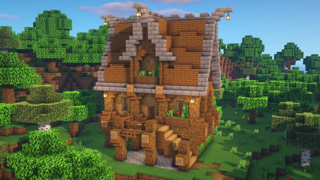 Minecraft : How to build a Medieval Survival House Tutorial (#1 ...