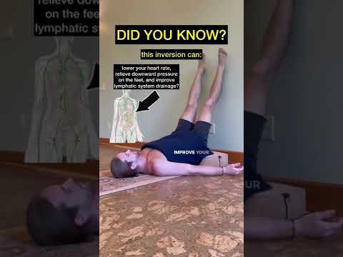 One of the easiest ways to lower your heart rate! #restorativeyoga #yogabenefits #lymphaticdrainage