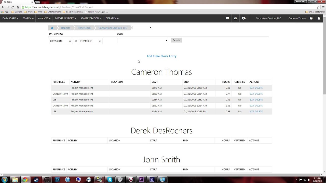 Time Clock Management