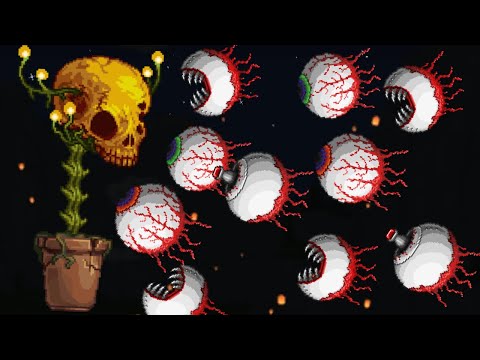 Terraria MANY Twins vs Big Bone Tmodloader 1.4.4 Smash Bros Boss Fight