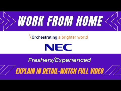 NEC India is Hiring| Work From Home Jobs For Freshers | Latest Jobs For Graduates 2022
