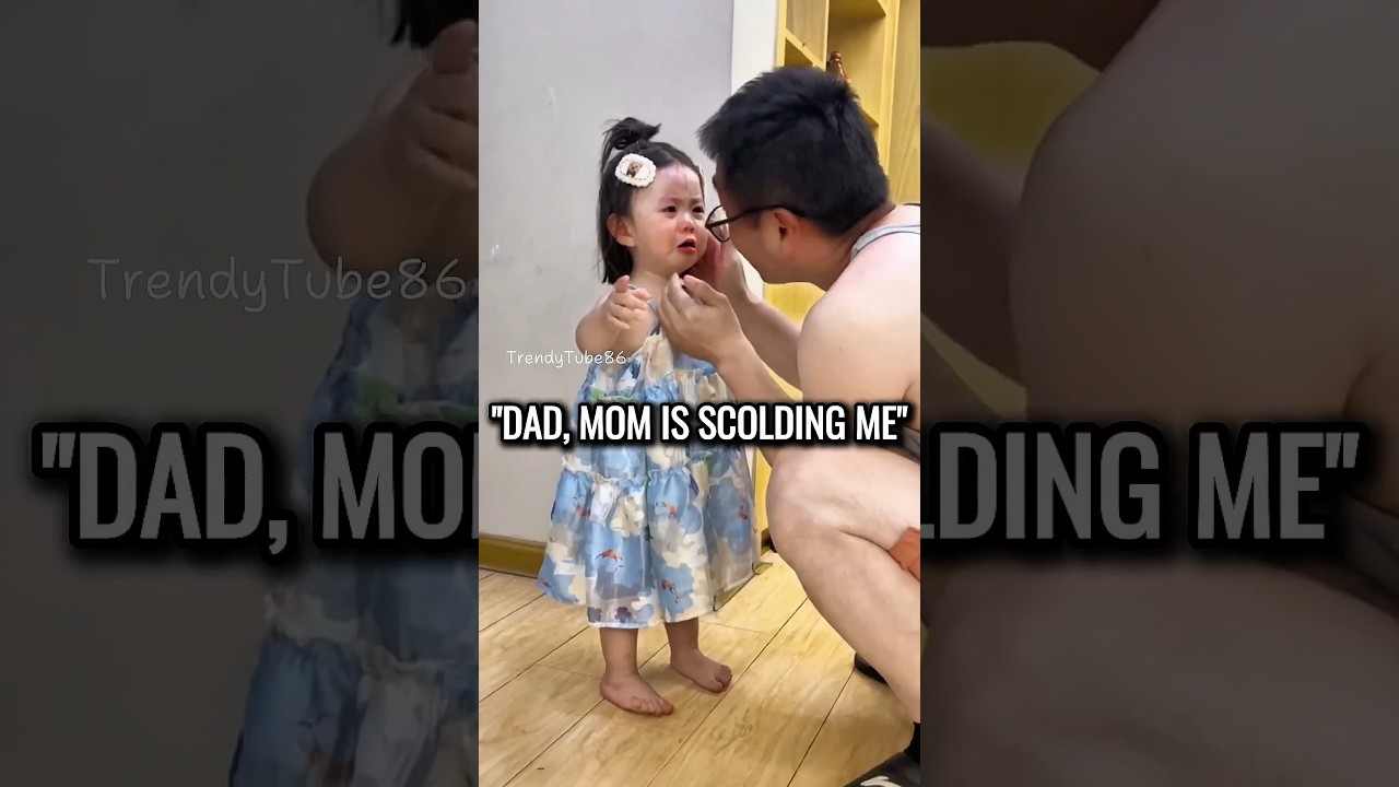 Complaining to Dad When Scolded by Mom 🤭 #cute #funny #shorts