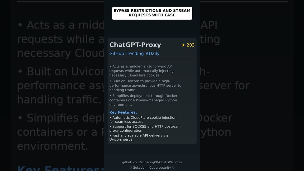 GitHub Trending Repositories: acheong08/ChatGPT-Proxy 🇬🇧