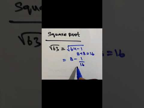 Square root of 63 (short tricks) very easy method #squareroot #mathstrick #education #maths