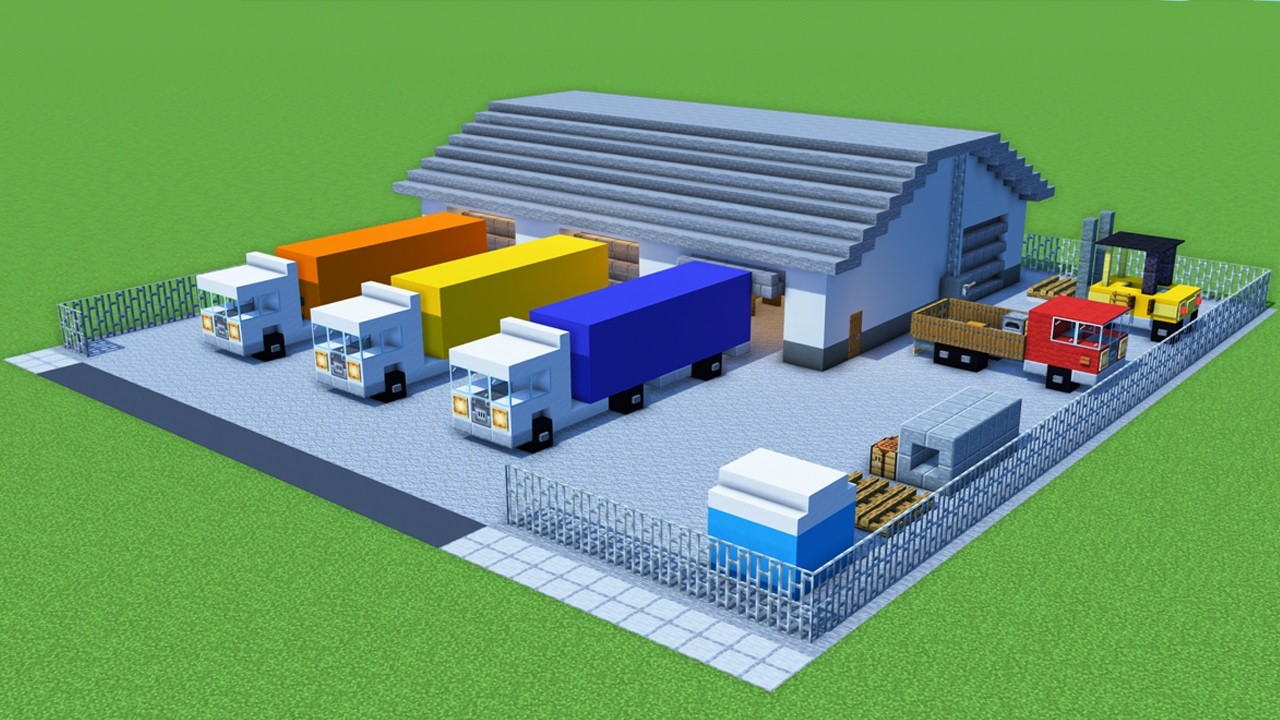 Minecraft Tutorial: How To Make A Warehouse | Including Interior - Minecraft Builders