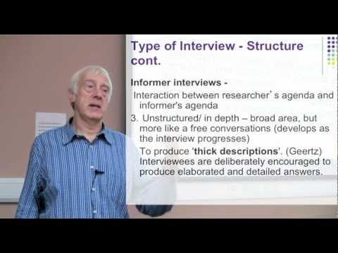 Research Interviewing Part 3: Types of Interviews