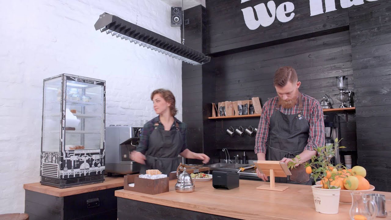 Poster POS — cloud point of sale for cafe, shops, restaurants (E)