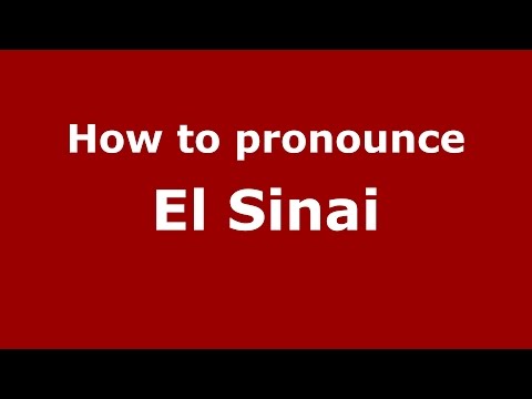 How to pronounce El Sinai (Colombian Spanish/Colombia) - PronounceNames.com