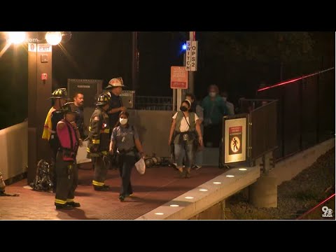 Hundreds evacuated from derailed Metro train, Blue Line service suspended Wednesday