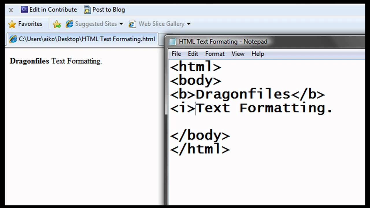 HTML Tutorial 7 html text formatting